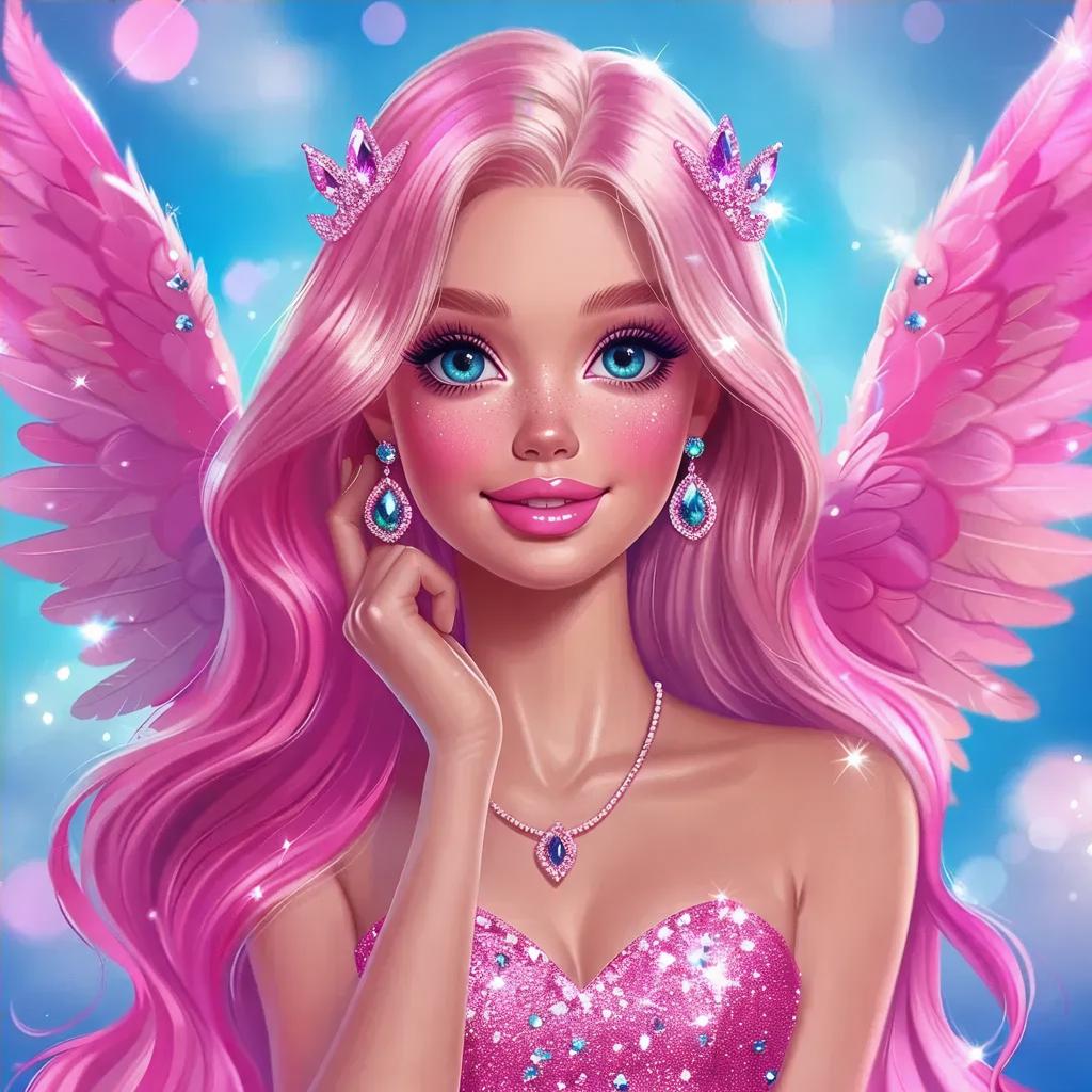Pink Angel Girl Seamless Patterns: Printable Digital Paper (instant ...