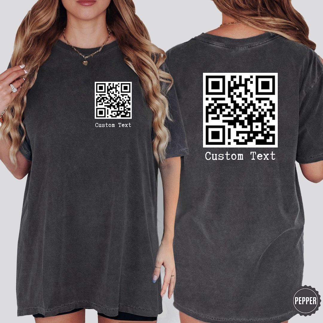 Custom QR Code Shirt, QR Code Sweatshirt, Personalized QR Code Shirt ...