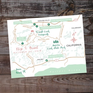 Map, Hand Drawn Map, Wedding Map, Event Map, Printed Maps, Diy Map ...