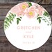 Floral Sticker, Wedding Sticker, Favor Box Label, Welcome Bag Sticker ...