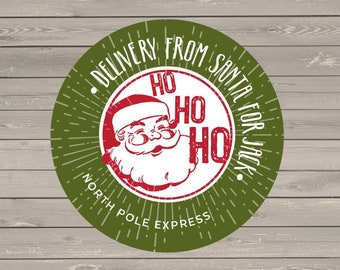 Santa stickers | Etsy