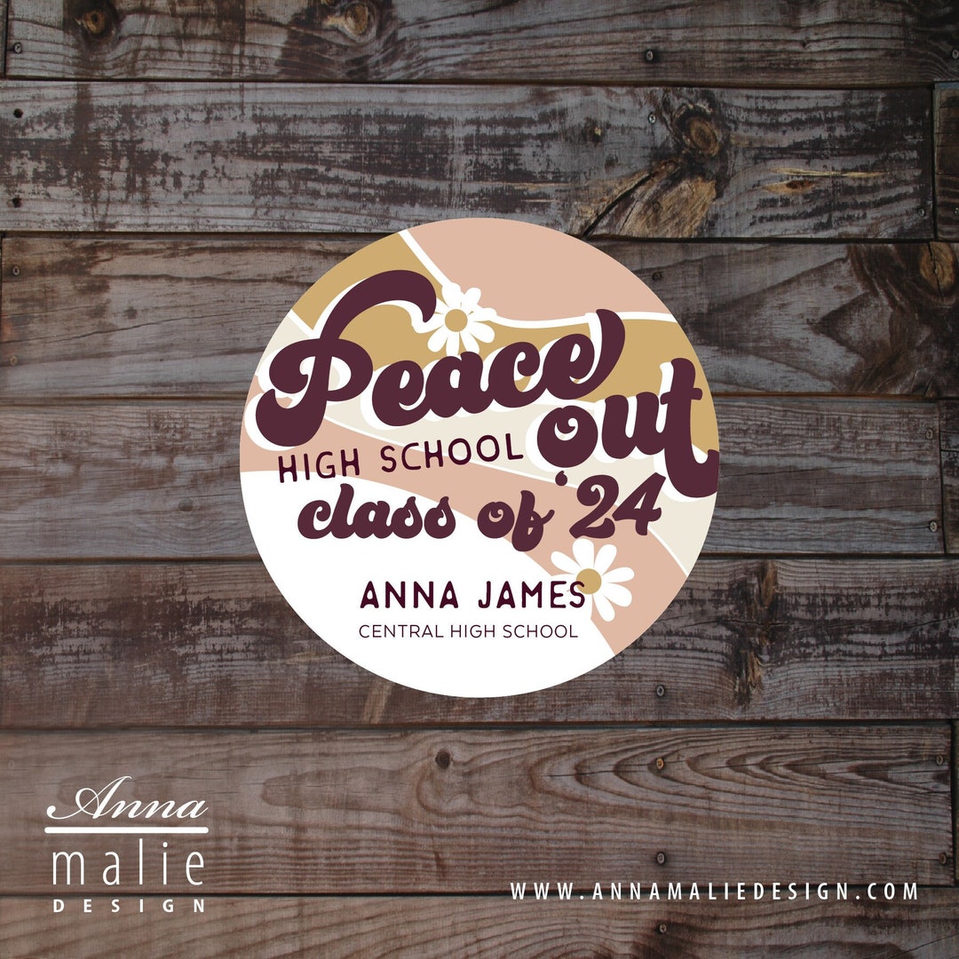 Graduation Party Sticker, Boho Graduation Party, Class of 2024, Party ...