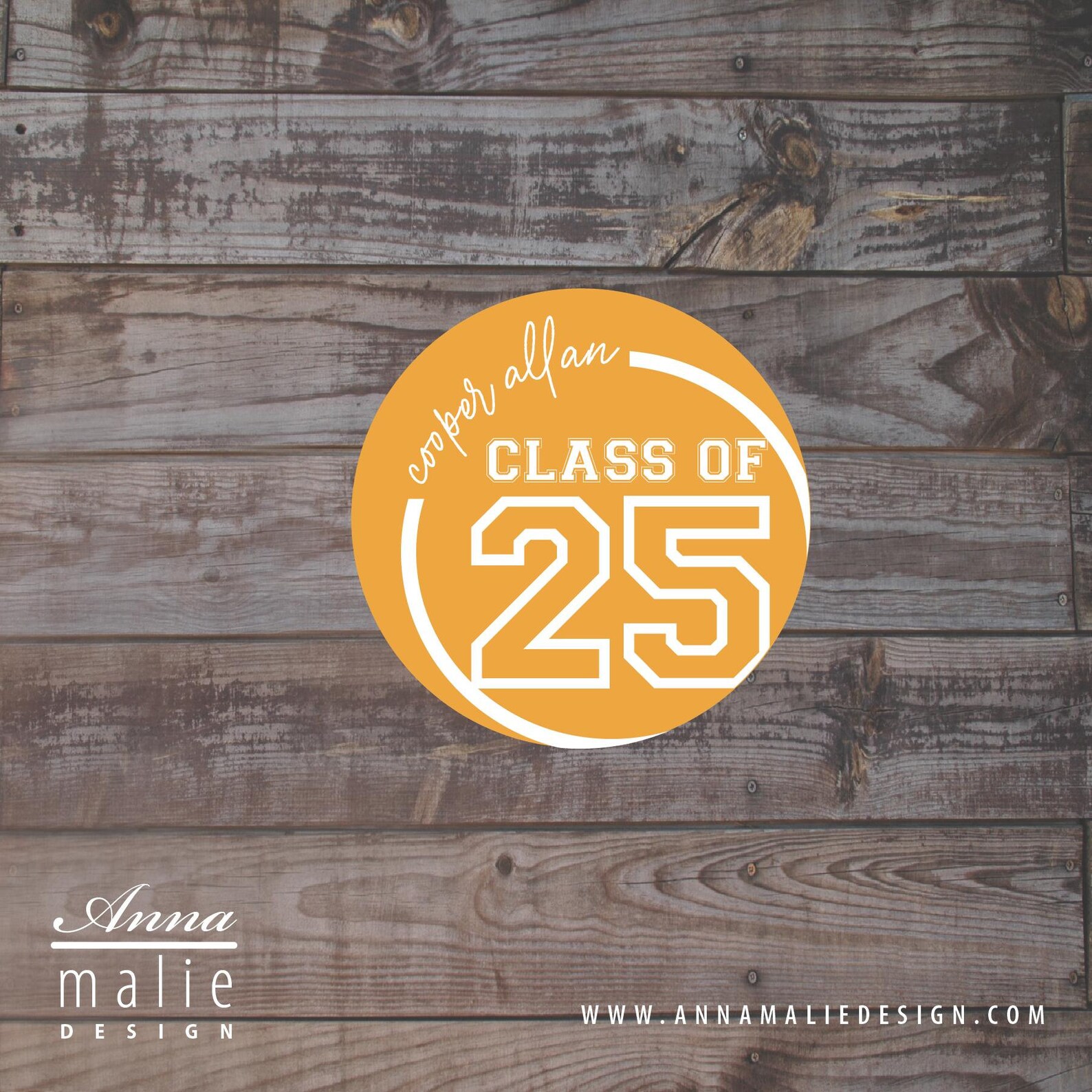 Custom Class of 2025 Graduation Sticker, Senior Year Name Decal ...