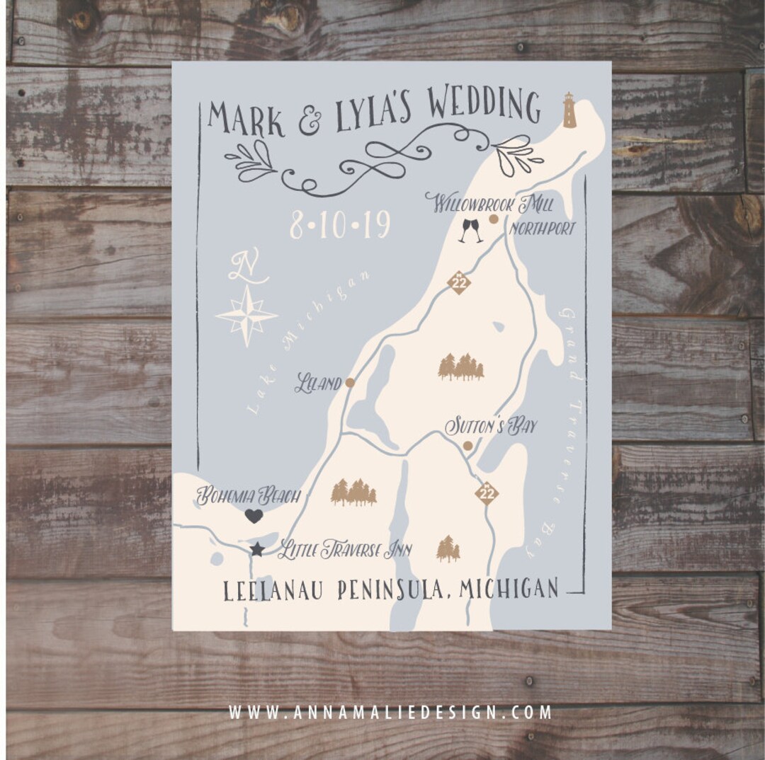 Save the Date Map, Wedding Invitation Map, Event Map, Guest Map ...