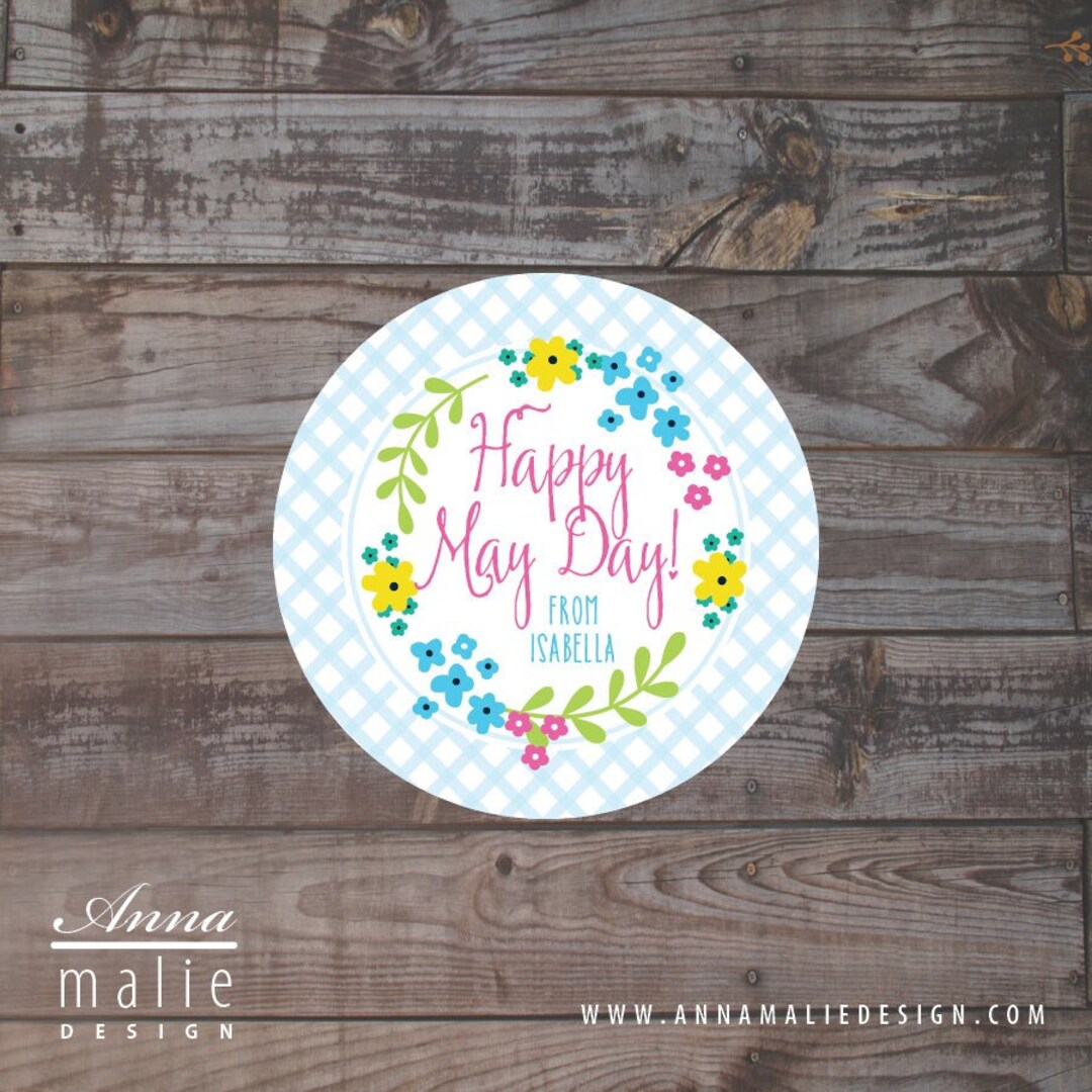 May Day Sticker, May Day Basket, May Day Gift Sticker, May Day Basket ...