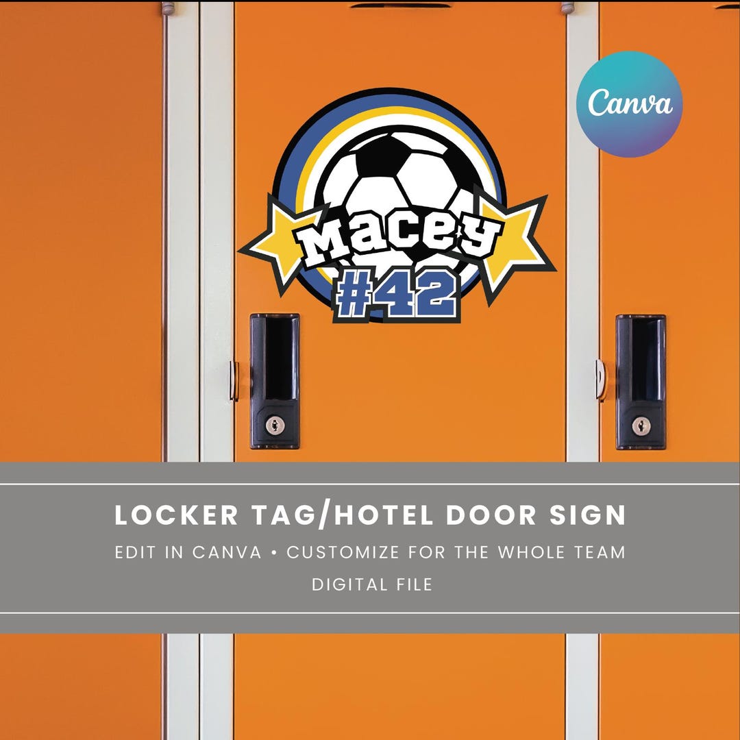 Basketball Locker Sign, Hotel Door Sign, Locker Decoration Name Tag ...