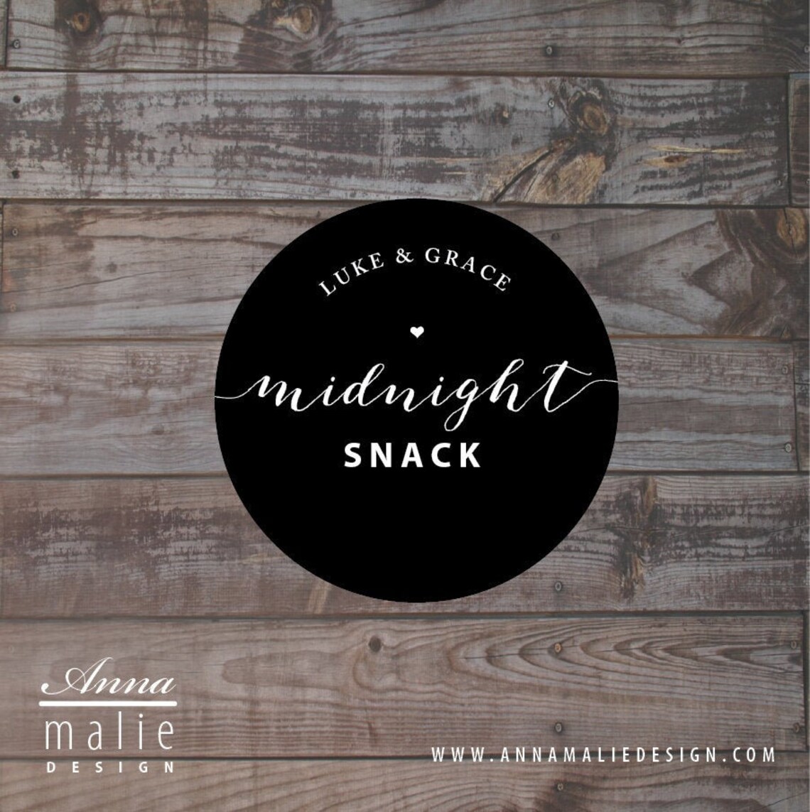 Midnight Snack Label Food Snack Snack Sticker Wedding Favor - Etsy