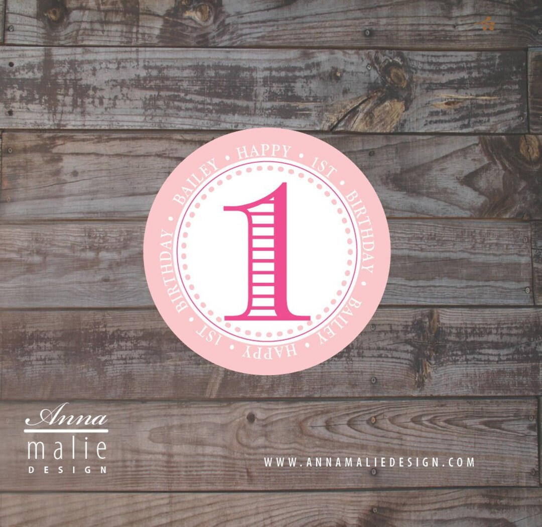 1st Birthday Party Stickers, Happy First Birthday, Birthday Party ...