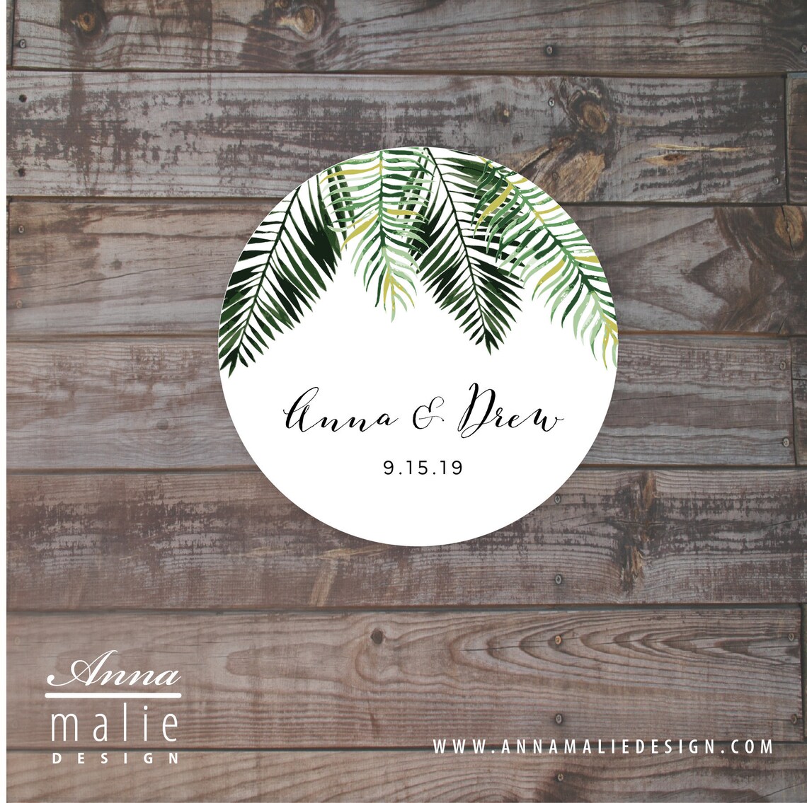 Beach Wedding Stickers Tropical Sticker Wedding Sticker | Etsy