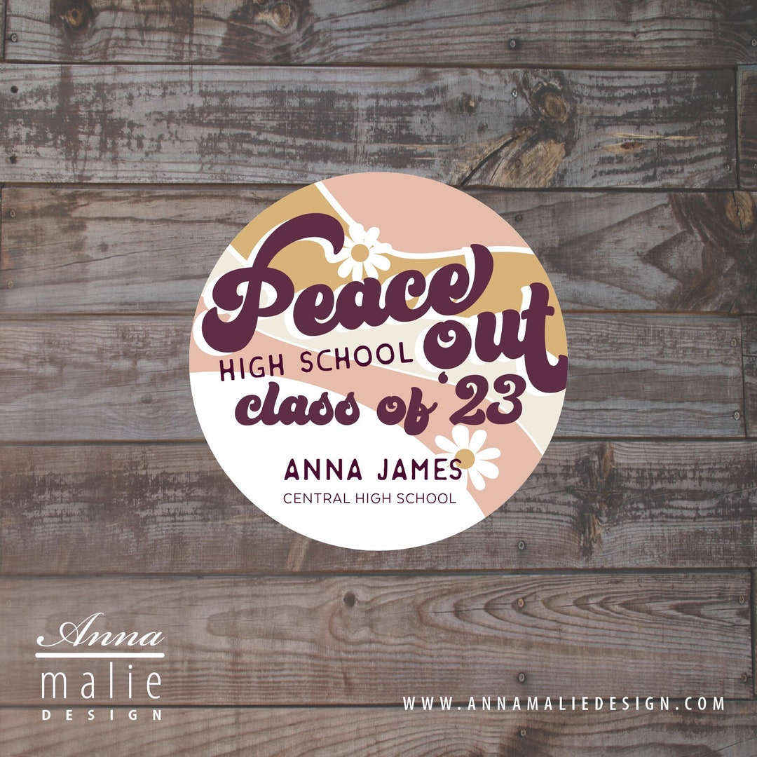 Graduation Party Sticker Boho Graduation Party Class of - Etsy