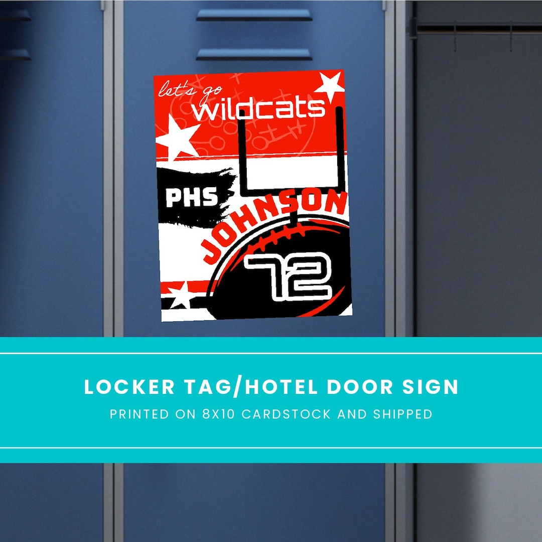 Personalized Football Team Locker Sign: Printed 8x10 Travel Team ...