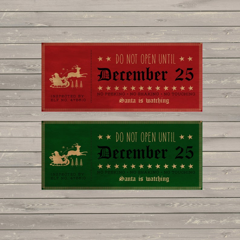 Christmas Gift Sticker Christmas Gift Decoration Do Not Open - Etsy