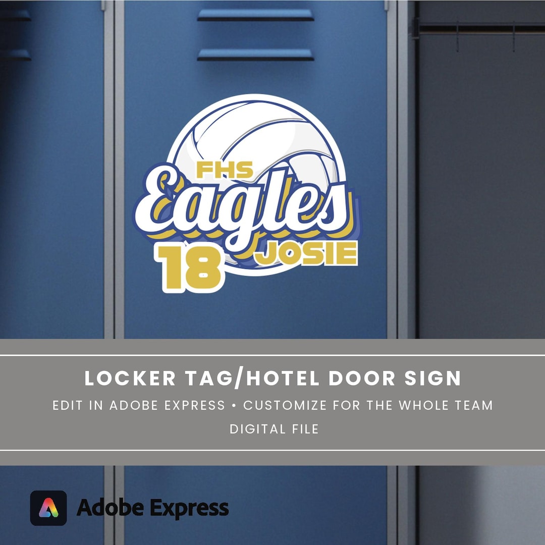Personalized Volleyball Team Sign: Locker & Hotel Door Decoration ...