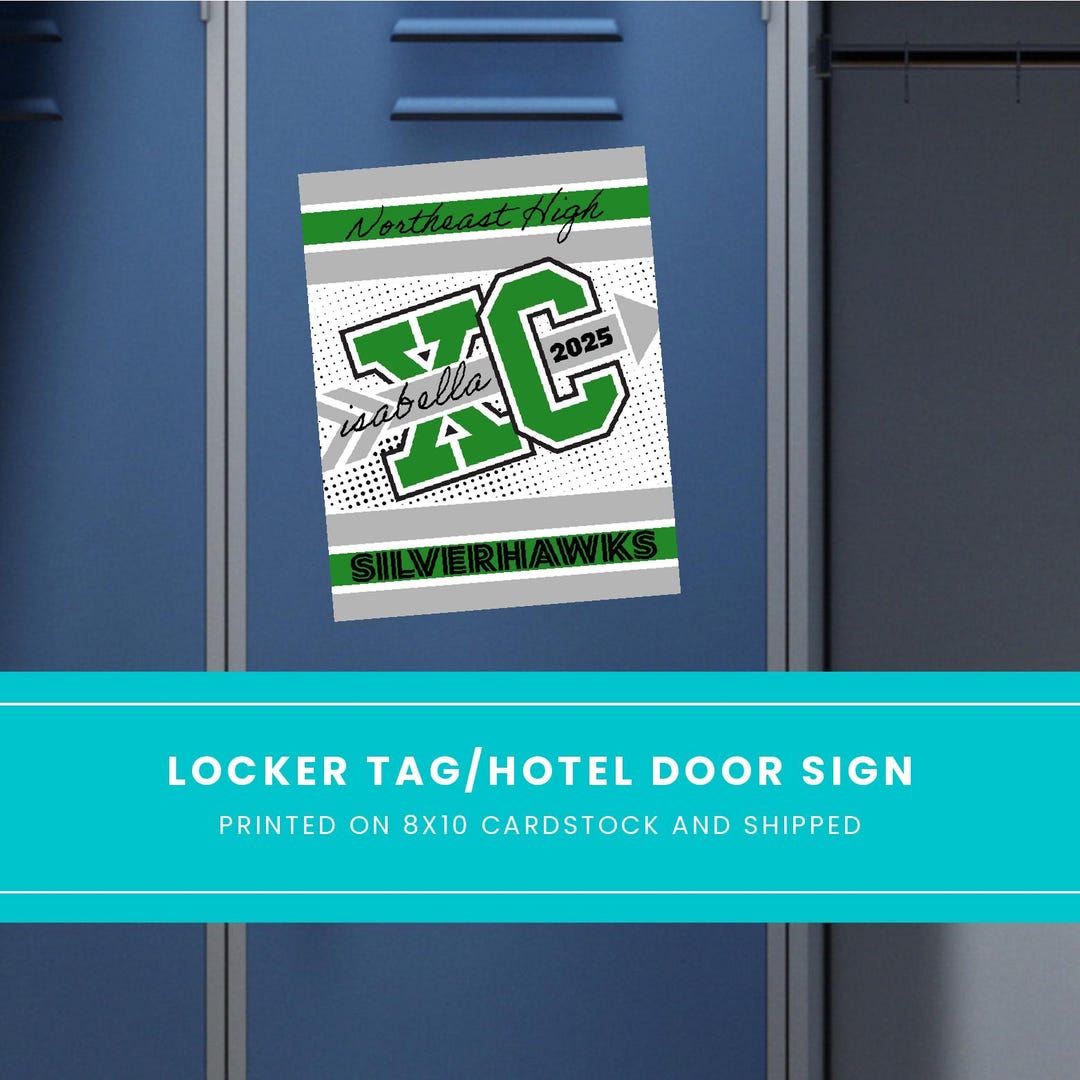 Personalized Cross Country Team Locker Sign: Printed 8x10 Team Travel ...
