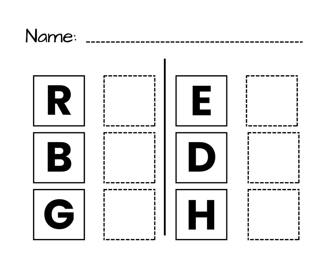 Uppercase and Lowercase Cut and Paste Matching Worksheet - Etsy