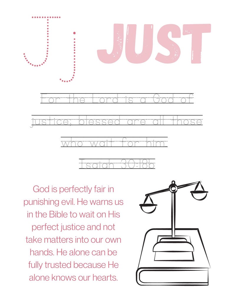 Attributes of God Tracing and Coloring Pages A-Z (upper and Lower Case ...