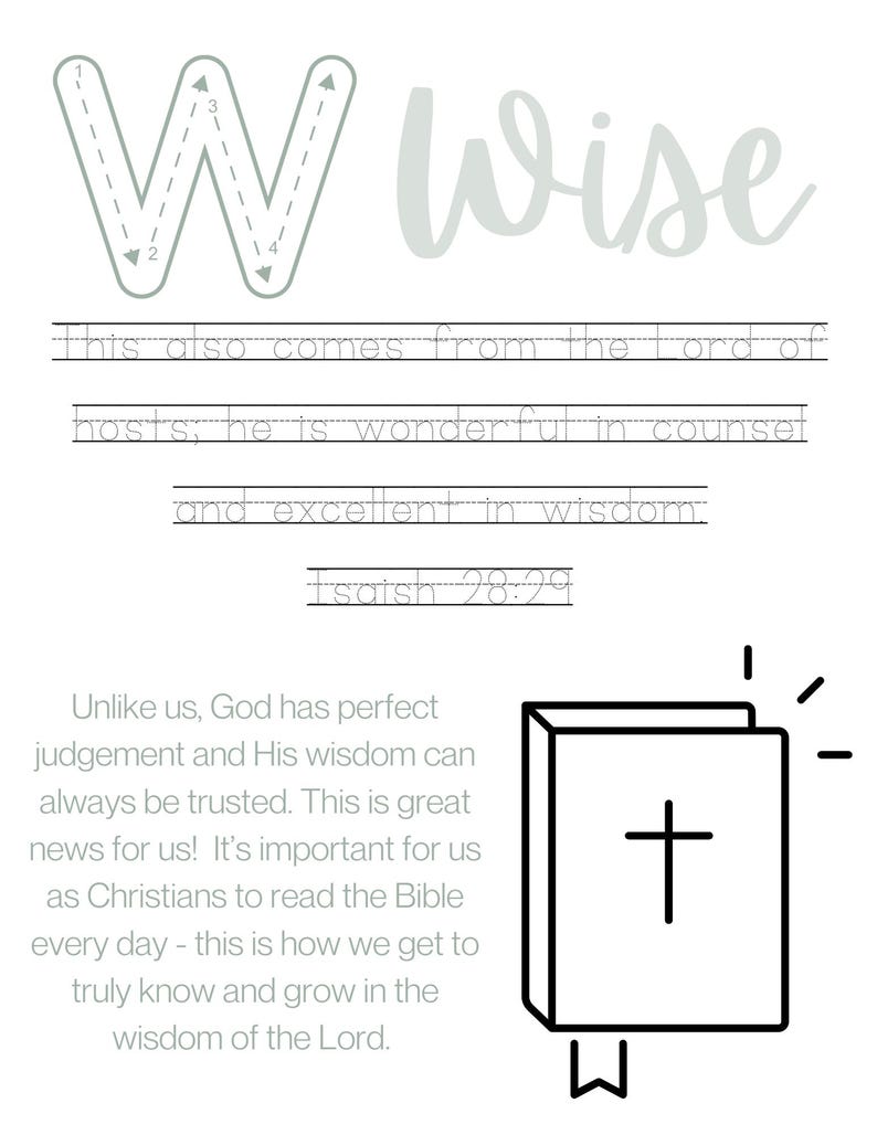 Attributes of God Tracing and Coloring Pages A-Z (upper Case Only) - Etsy