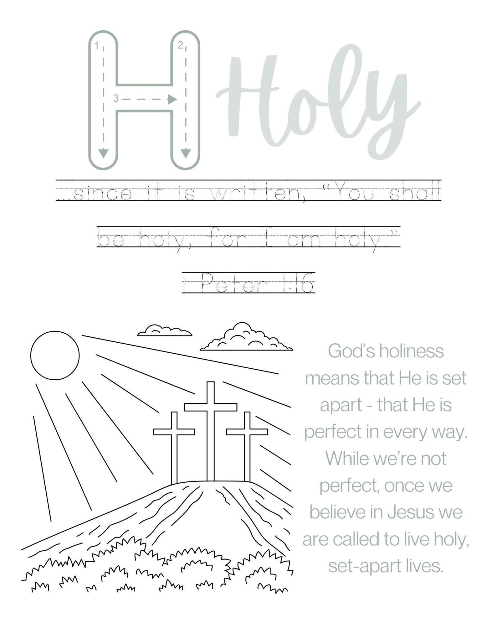 Attributes of God Tracing and Coloring Pages A-Z (upper Case Only) - Etsy