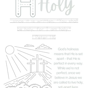 Attributes of God Tracing and Coloring Pages A-Z (upper Case Only) - Etsy