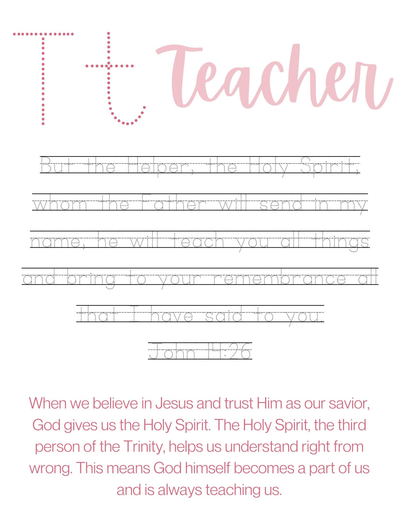 Attributes of God Tracing and Coloring Pages A-Z (upper and Lower Case ...