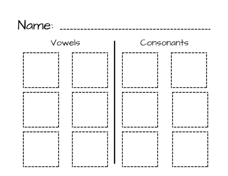 Vowels Vs Consonants Cut and Paste Worksheet - Etsy
