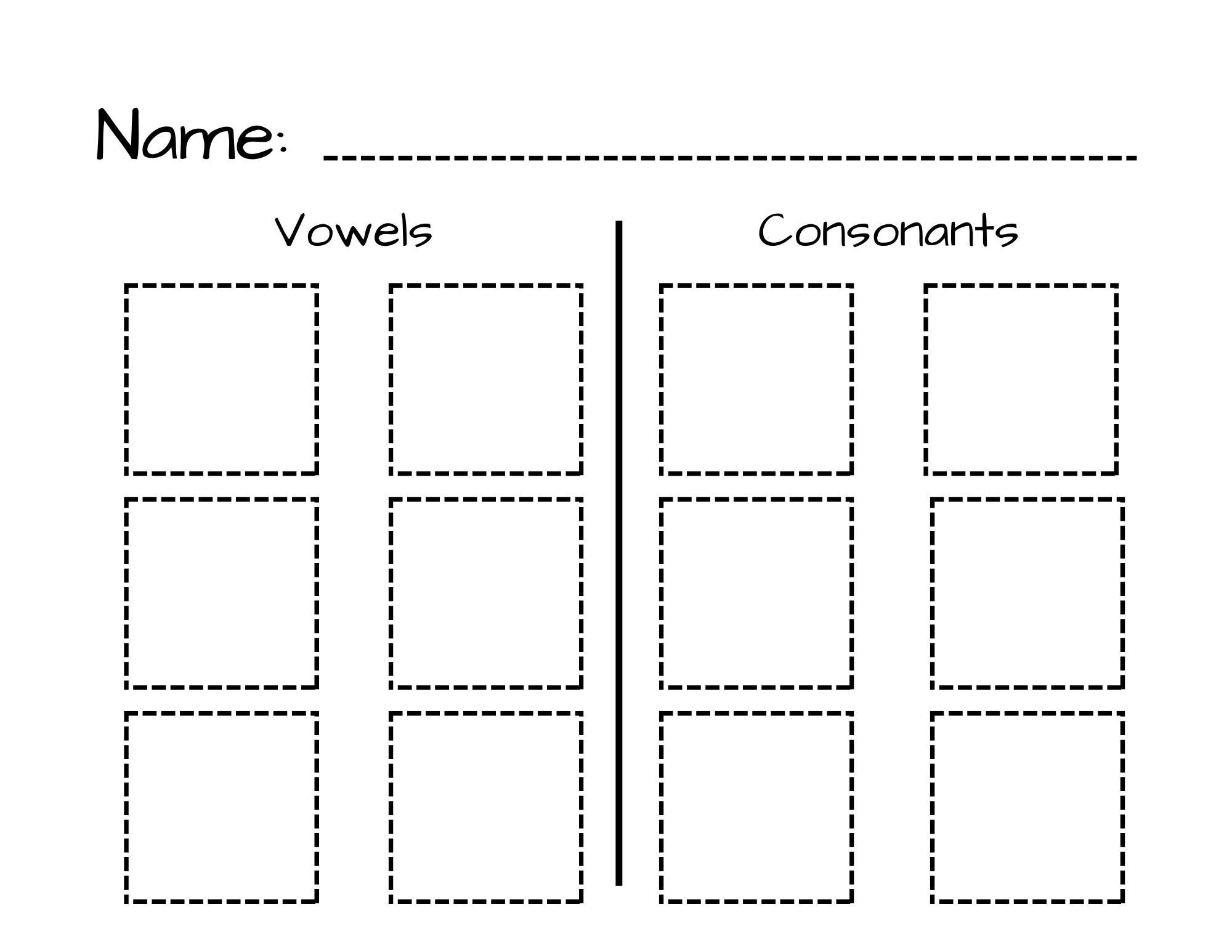Vowels Vs Consonants Cut and Paste Worksheet - Etsy