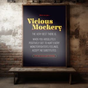 Printable Dnd Wall Art Vicious Mockery Spell Dnd Gifts, Posters ...