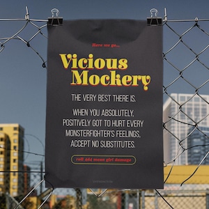 Printable Dnd Wall Art - Vicious Mockery Spell | Dnd Gifts, Posters ...