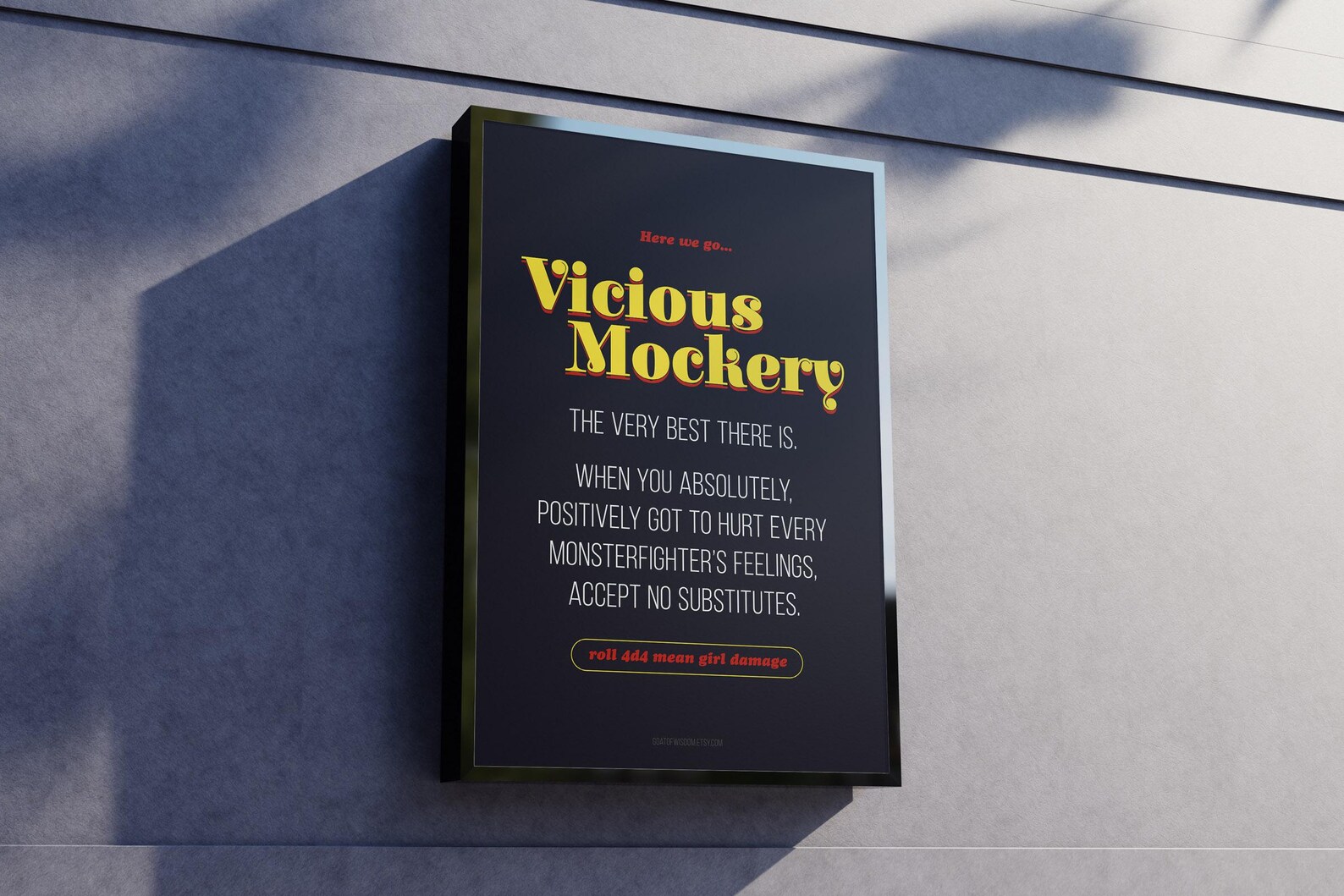 Printable Dnd Wall Art - Vicious Mockery Spell | Dnd Gifts, Posters ...