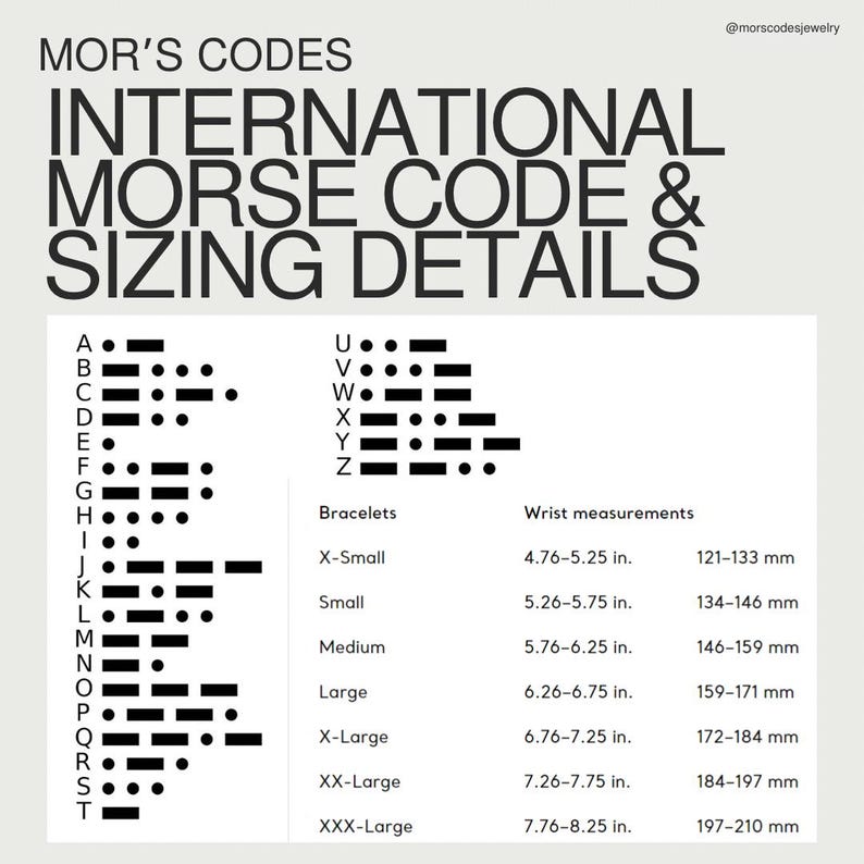 Morse Code Jewelry - Etsy