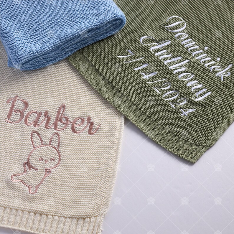 Personalized Baby Blanket for Boys Girls, Custom Embroidered Name ...