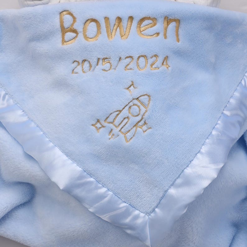 Personalized Baby Blanket, Custom Embroidered Name Newborn Baby Shower ...