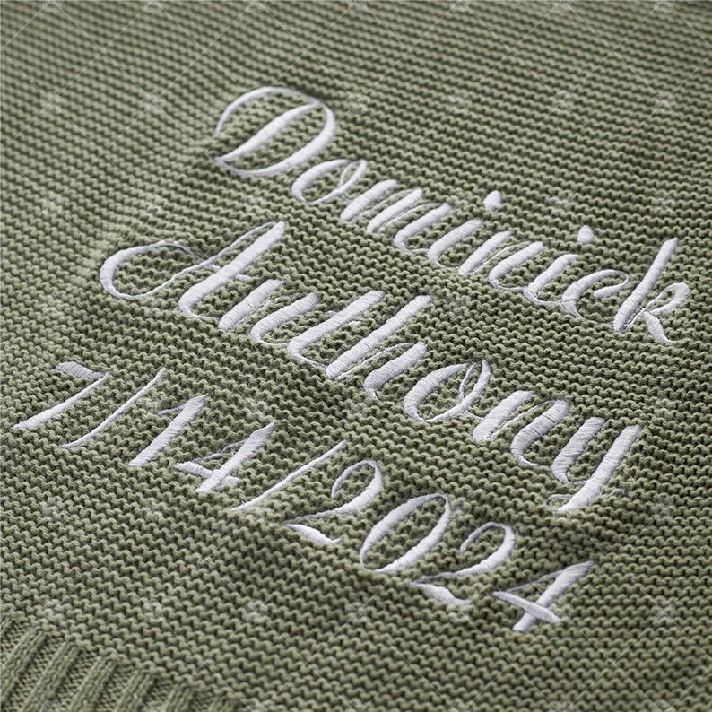 Personalized Baby Blanket for Boys Girls, Custom Embroidered Name ...
