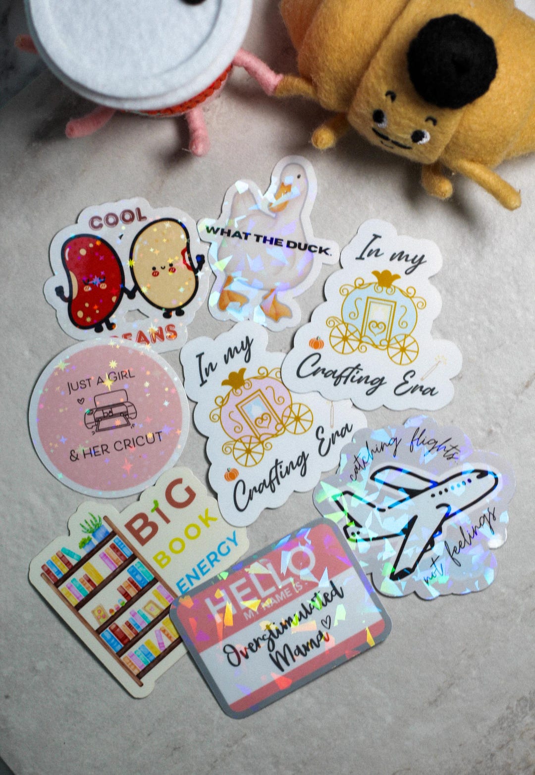 Cutesy Stickers- Holographic Laminate - Etsy