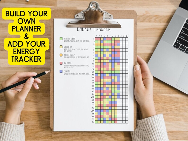 Energy Habit Tracker PDF, Printable Chronic Illness Fatigue Journal, Crohn's Bedridden Tiredness ...