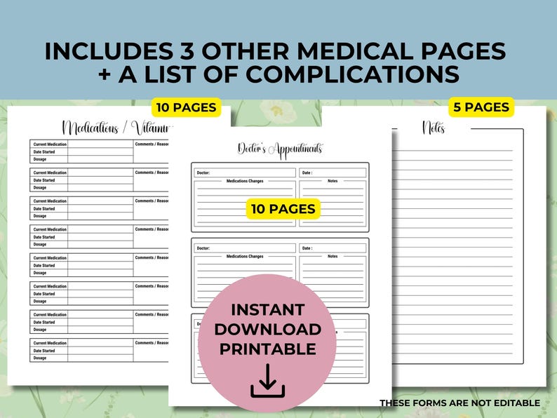 Celiac Disease Daily Health Tracker PDF, Gluten Exposure Workbook ...