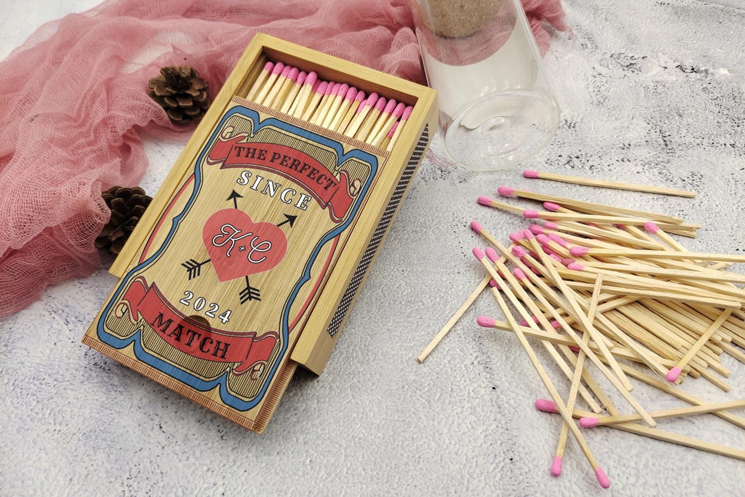 Personalised Couples Large Matchbox, Couples Matchbox Wood ...