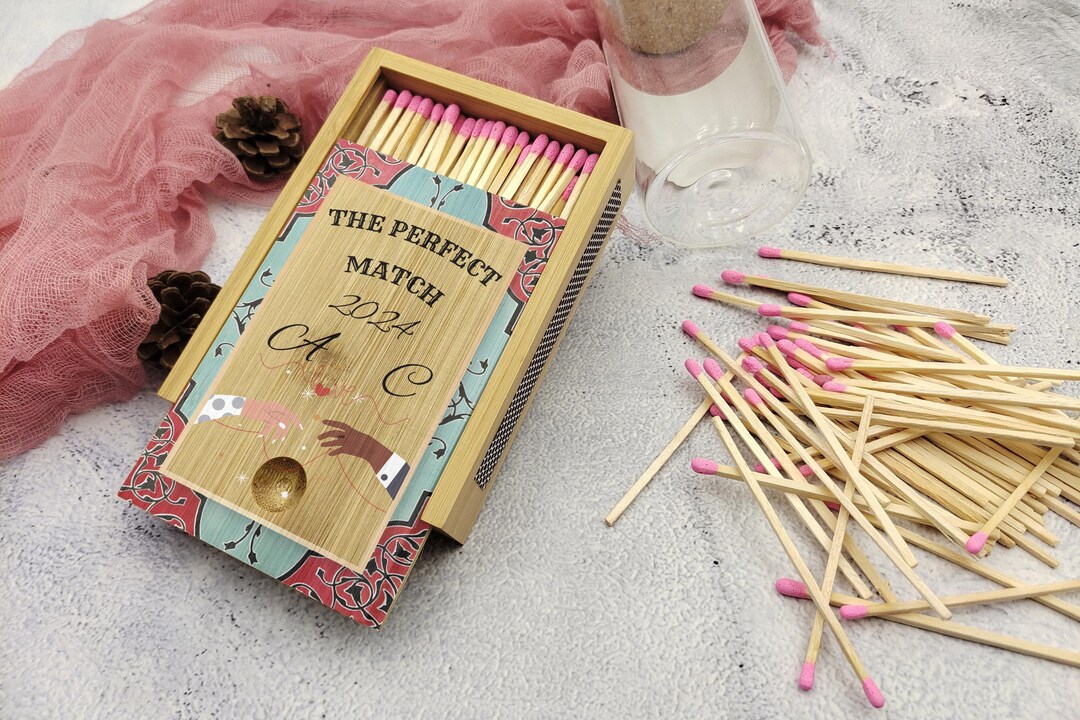 Personalized Large Couple Matchbox, Couples Matchbox Personalized ...