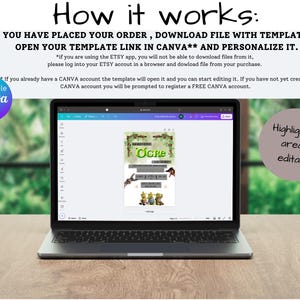 Ogre Theme Gender Reveal Package: Editable Invitation Set (digital ...