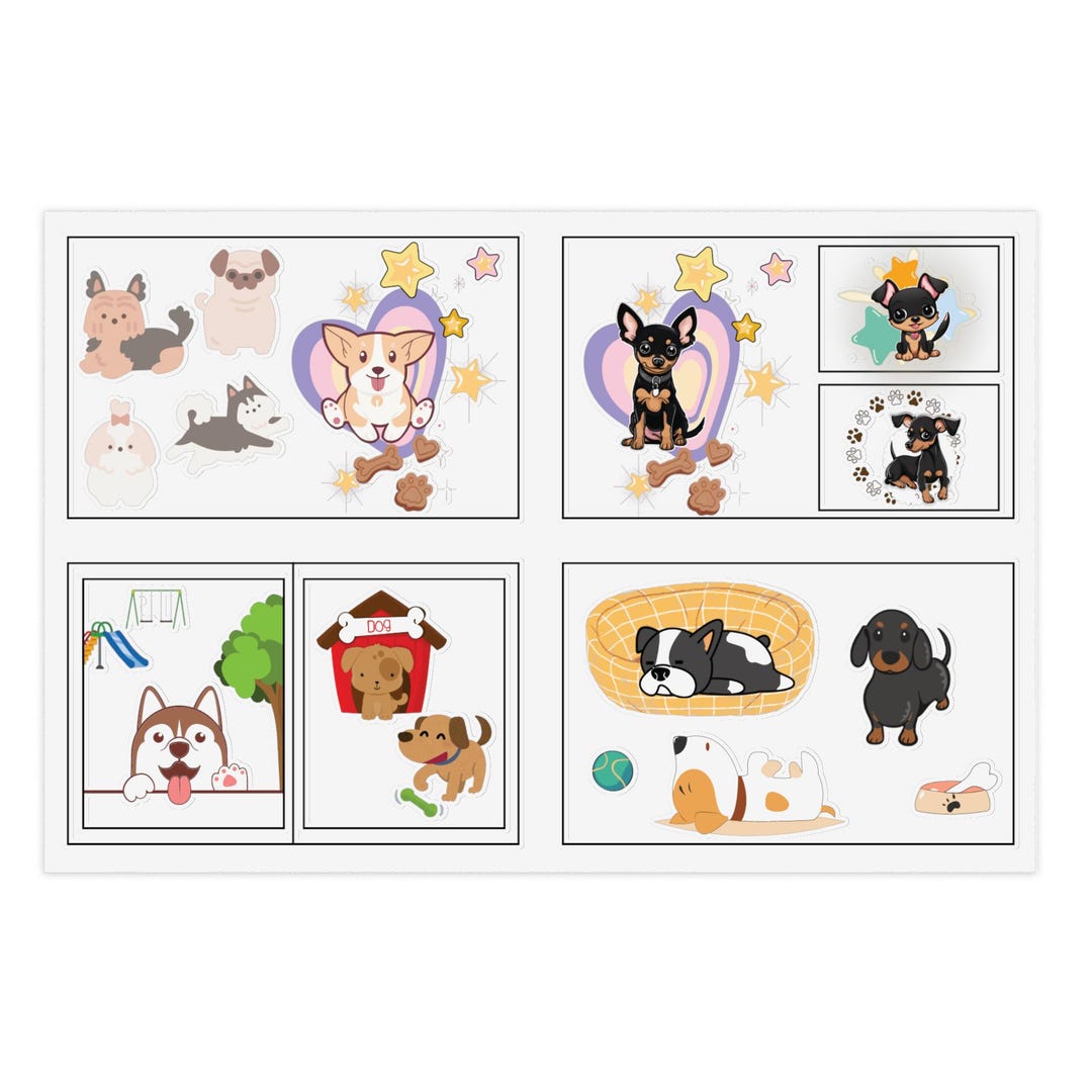 Cute Dog Sticker Sheets - Etsy