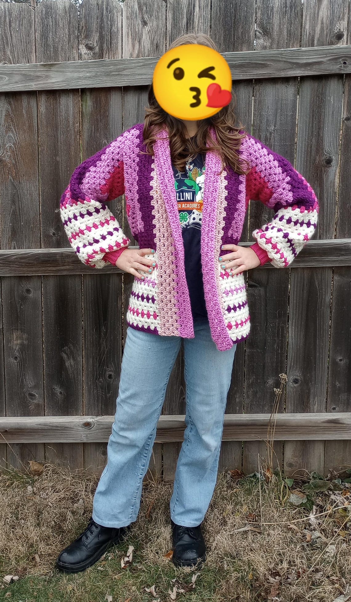 Cardigan | Handmade| Crochet | Customizable Colors | Warm Winter ...