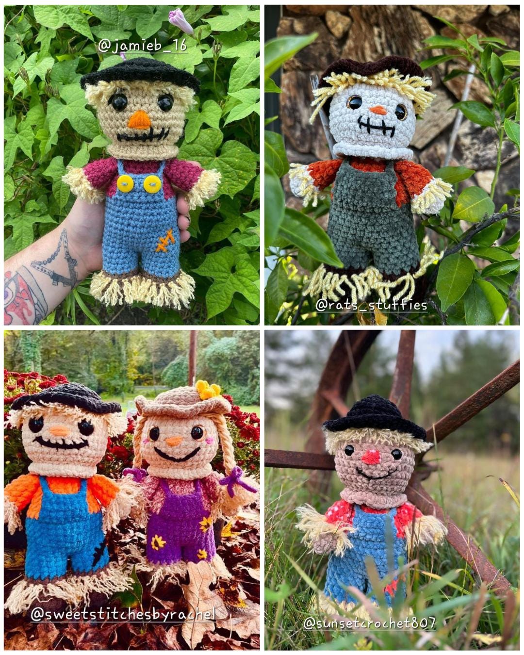 Scarecrow Crochet Pattern - Etsy