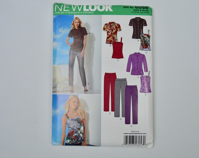 New Look Womens Pattern 6058, Size A 10 to 22, 2011, Misses Ladies ...