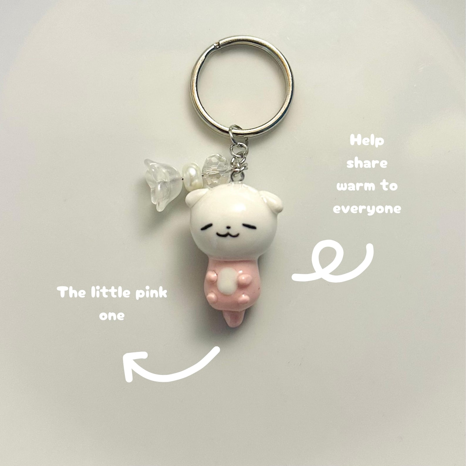Otter Duo Keychain - Perfect Sea Animal Gift in Pink and White - Etsy