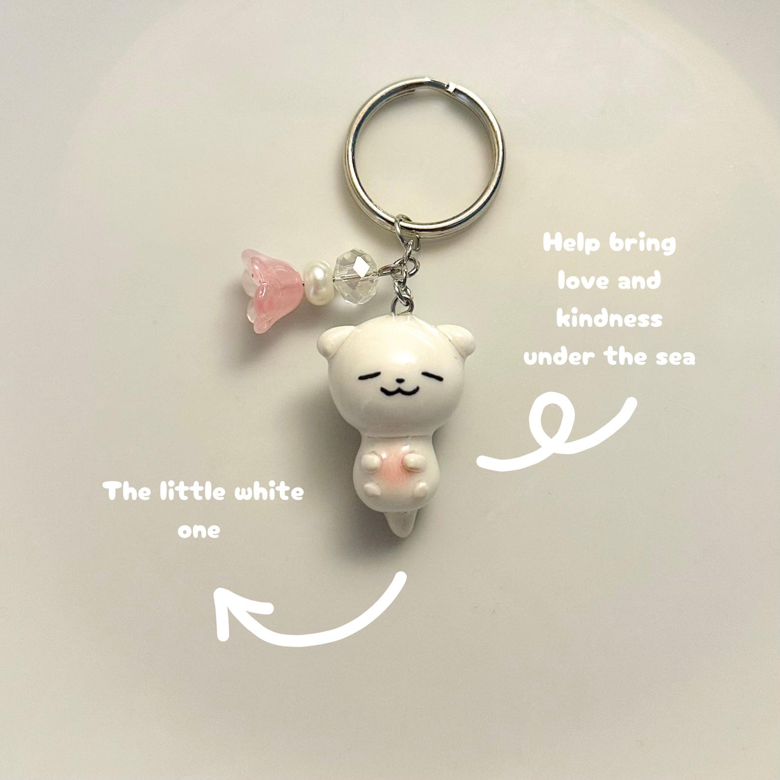 Otter Duo Keychain - Perfect Sea Animal Gift in Pink and White - Etsy