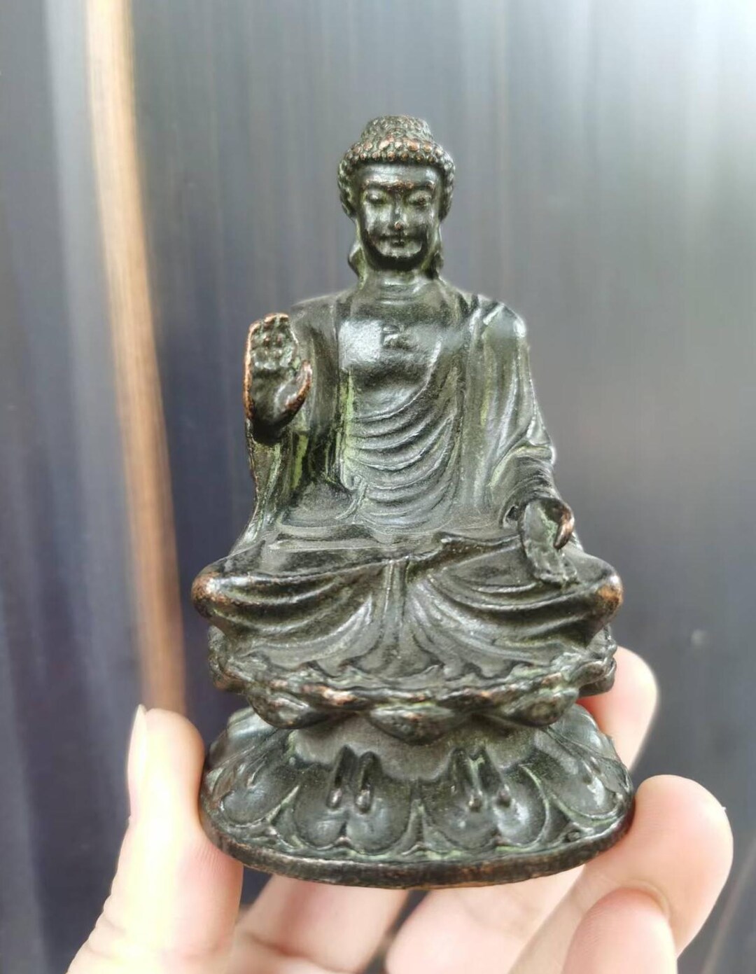 Vintage Finds Copper Buddhist Copper Dharma Buddha Sitting Buddha Peace ...