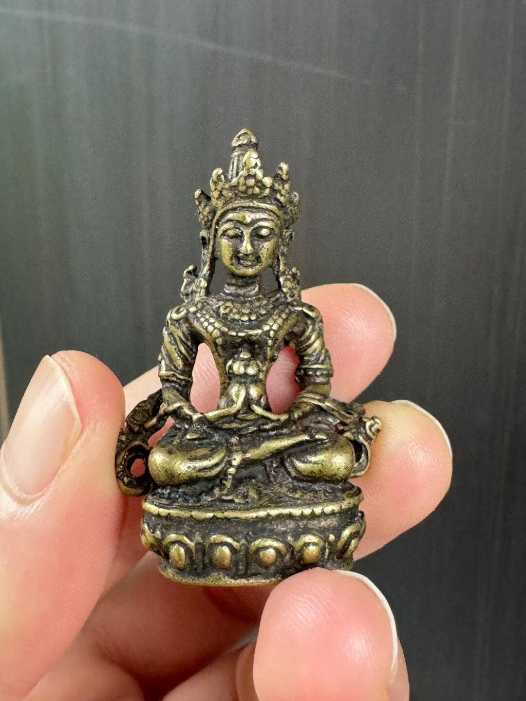 Buddhist Antique Mini Dharma Buddha Sitting Buddha, Peace Zen Longevity ...