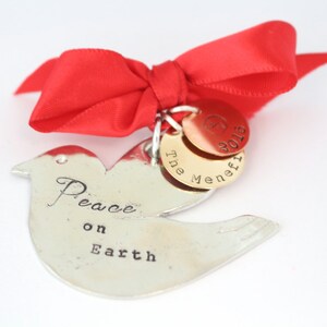 Peace Dove Christmas Ornament - Family Ornament Gift - Bird Ornament ...