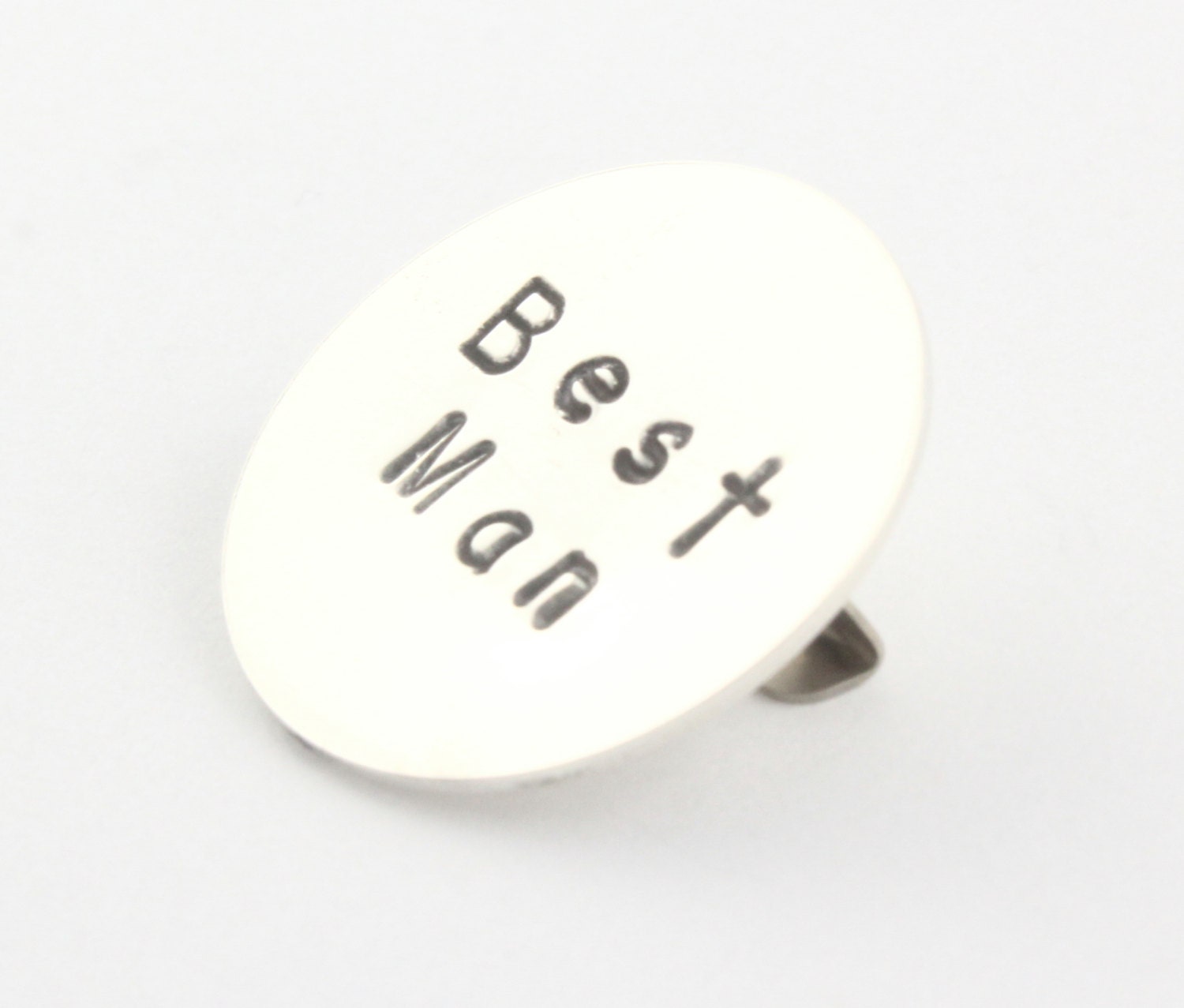 Personalized Best Man Lapel Pin - Custom Hand Stamped Pin - Wedding ...