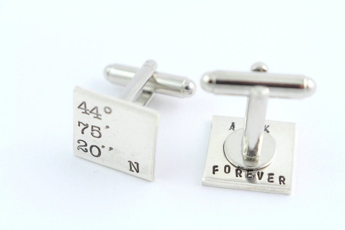 Secret Message Cufflinks - Coordinates Cufflinks - Gift for Dad ...